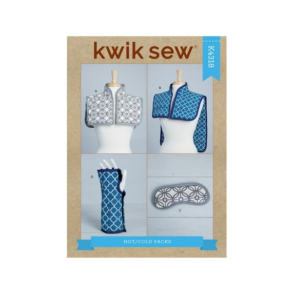 Kwik Sew Sewing Pattern 4318 - Hot or Cold Shoulder Wraps. Mask and Wrist Wrap, Size: OS (One ...