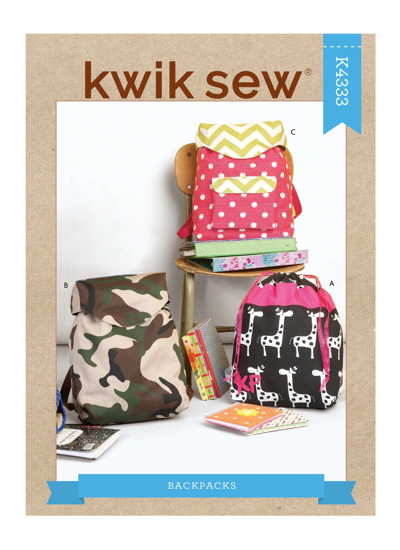 Kwik Sew Sewing Pattern 4333 - Backpacks, Size: OS (One Size) - Walmart.com