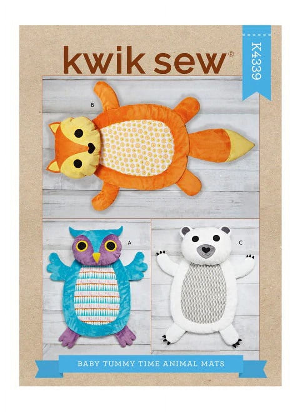 Kwik Sew Sewing Pattern 4339 - Baby Tummy Time Animal Mats, Size: OS ...