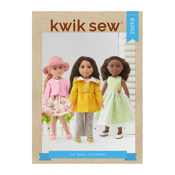 Kwik Sew Sewing Pattern 4362 - 14" Doll Clothes, Size: OS (One Size ...