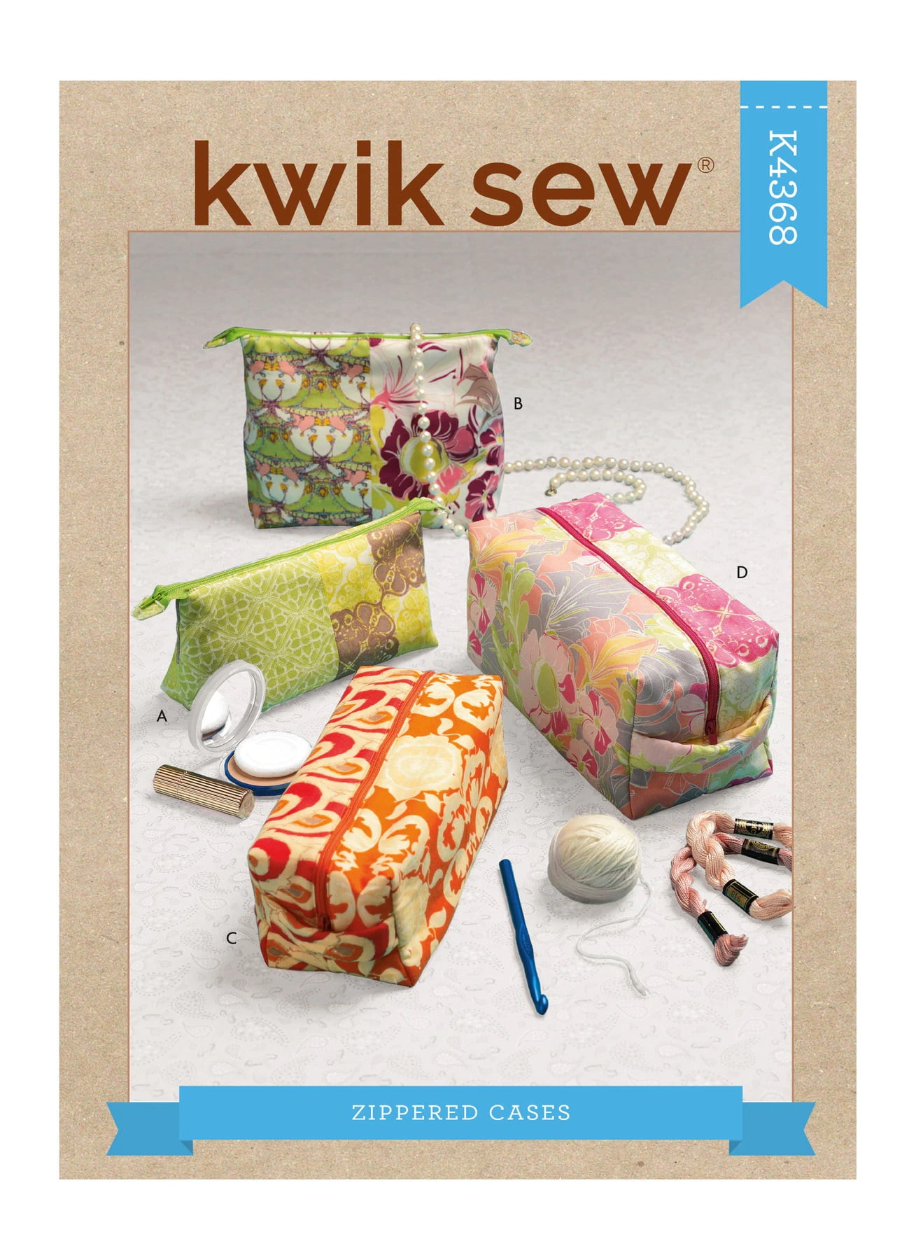 Kwik Sew Sewing Pattern 4368 - Zippered Cases, Size: OS (One Size ...