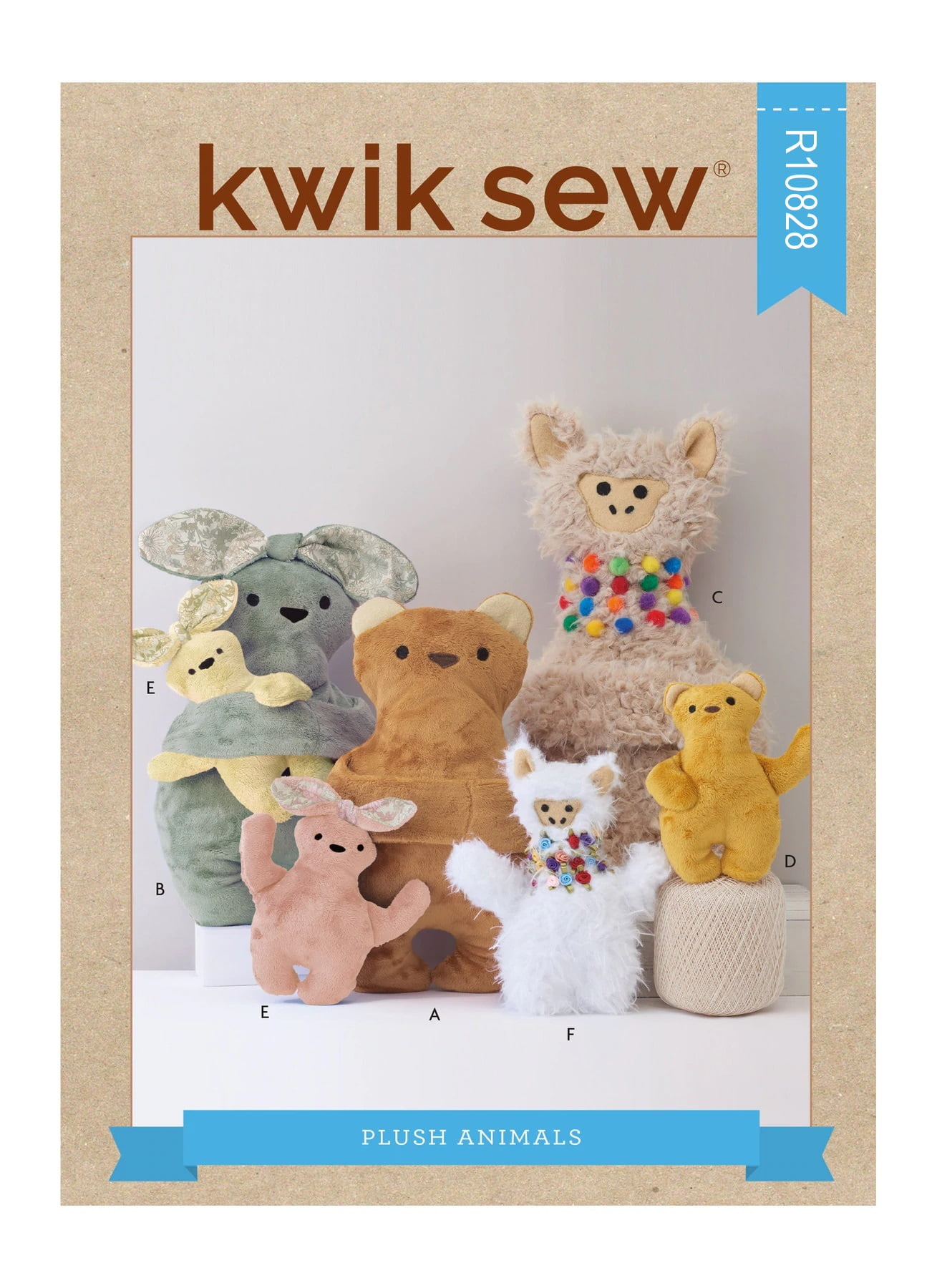 Kwik Sew Sewing Pattern R10828 (4361) - Plush Animals, Size: OS (One ...