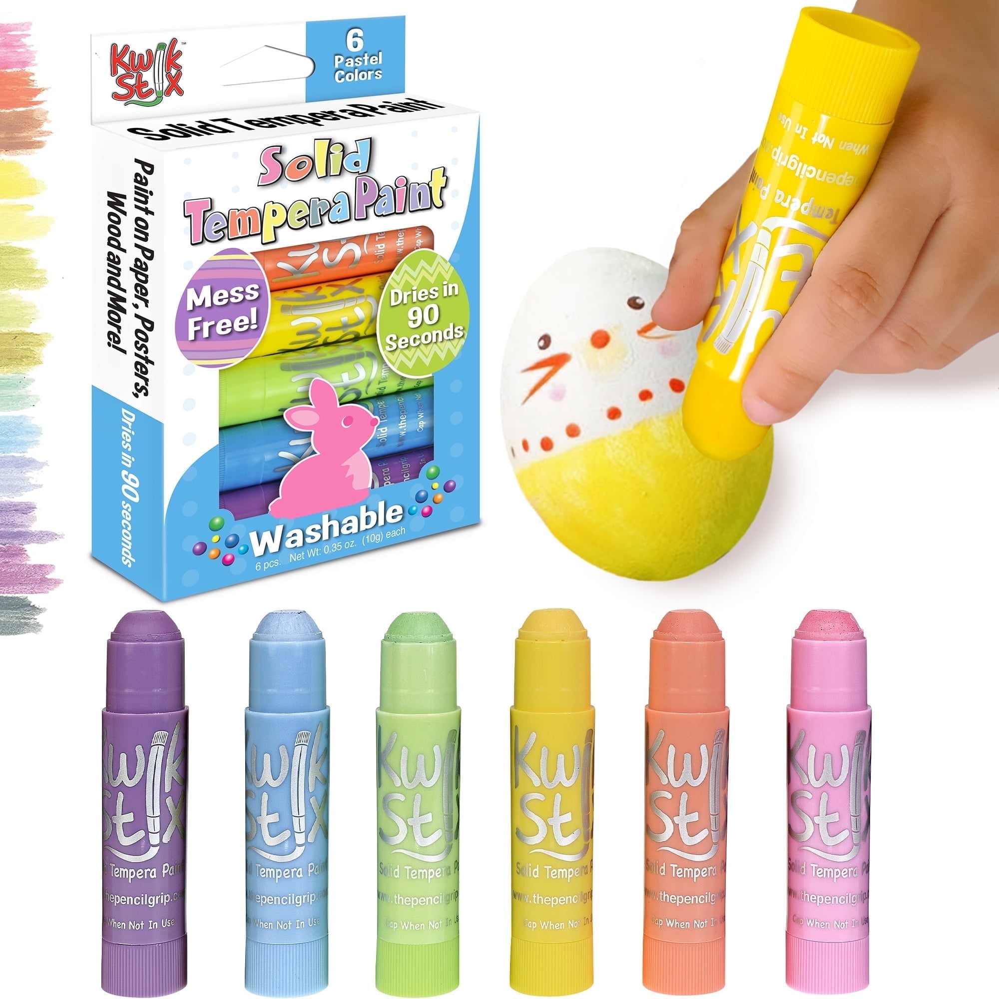 Kwik Stix Washable Solid Tempera Paint Sticks for Kids & Toddlers ...