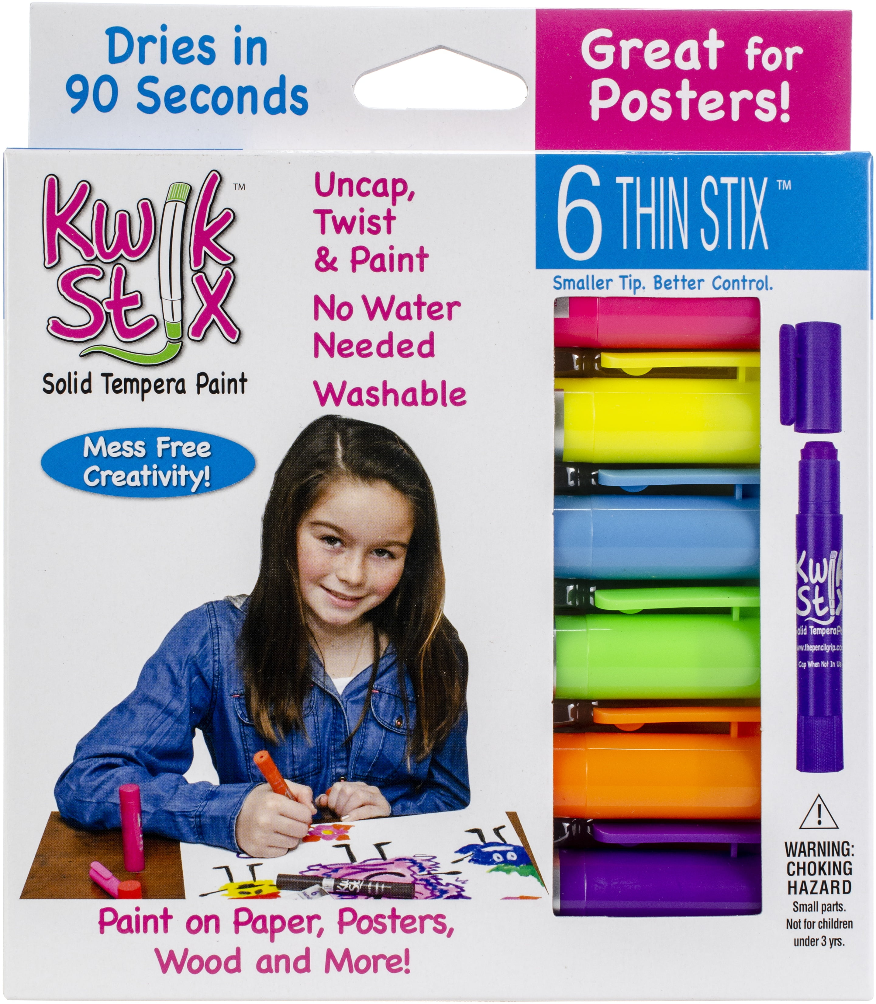 Kwik Stix Thin Stix Tempera Paint 6 Pack Neon Colors TPG-616 - Walmart.com