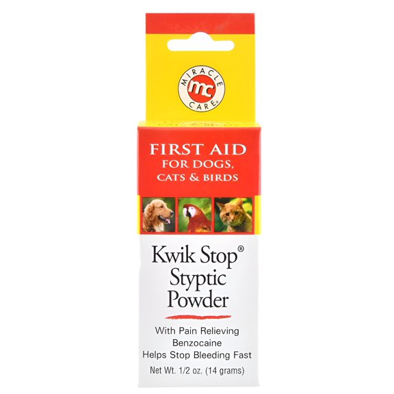 Vet Supply Kwik Stop Styptic Powder w/ Benzocaine 1.5oz for Dogs ...