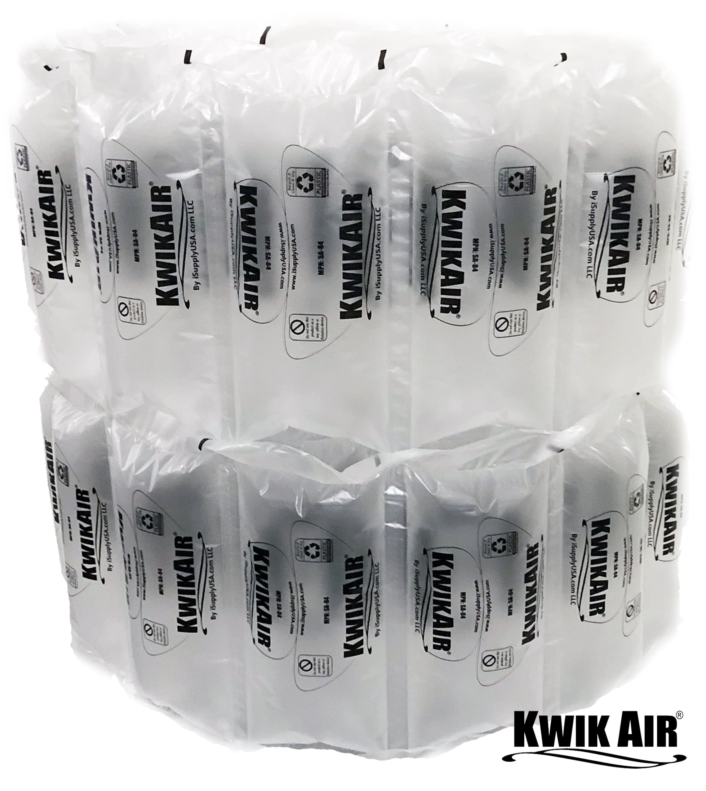 KwikAir 175 Count 4x8 HDPE Air Pillows Bubble Bags for Shipping ...
