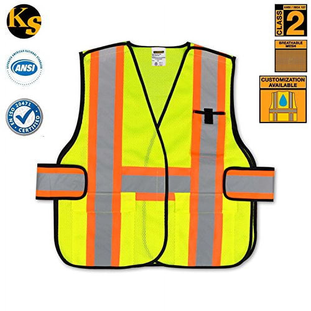 KwikSafety CAPITAL Hi Vis Reflective ANSI PPE Breakaway Class 2 Safety ...