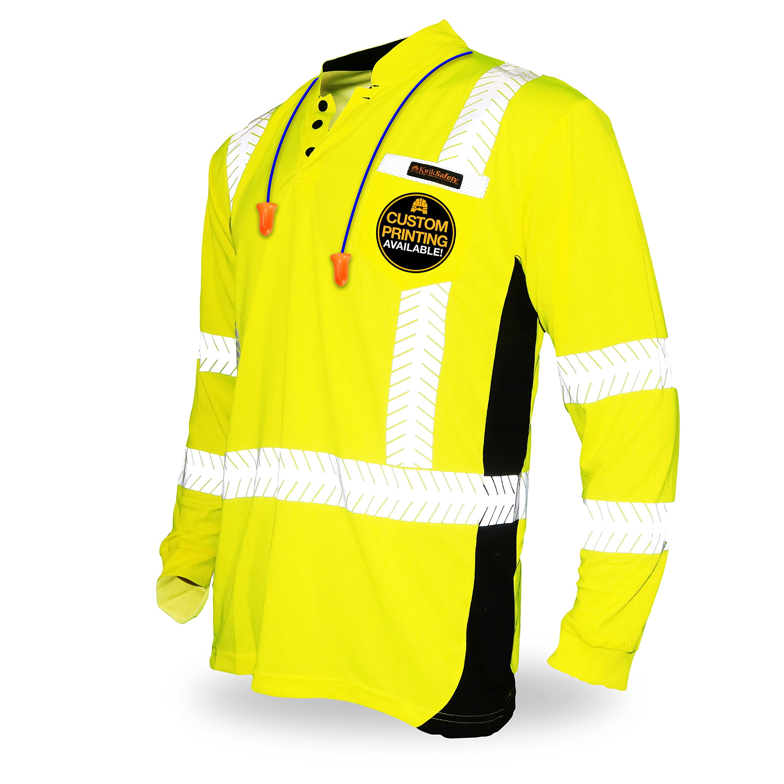 KwikSafety (Charlotte, NC) ESTIMATOR Long Sleeve Safety Shirt (Y-Neck ...