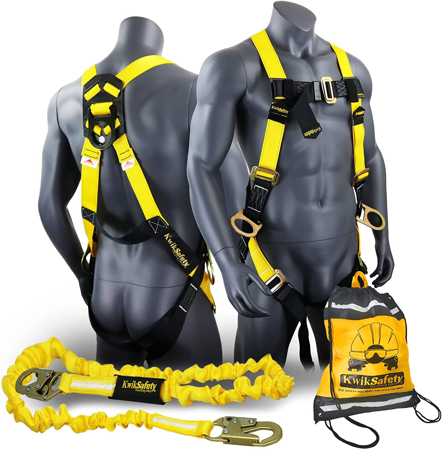KwikSafety (Charlotte, NC) RATTLER (COMBO) 6 ft Safety Lanyard, 3 D ...
