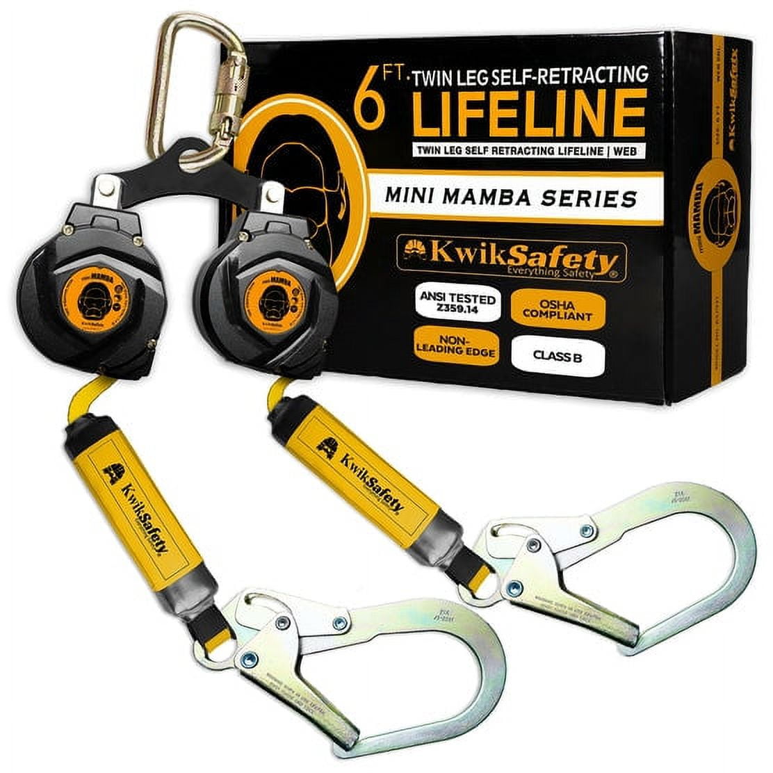 KwikSafety (Charlotte, NC) mini MAMBA 6’ Twin-Leg Self Retracting ...