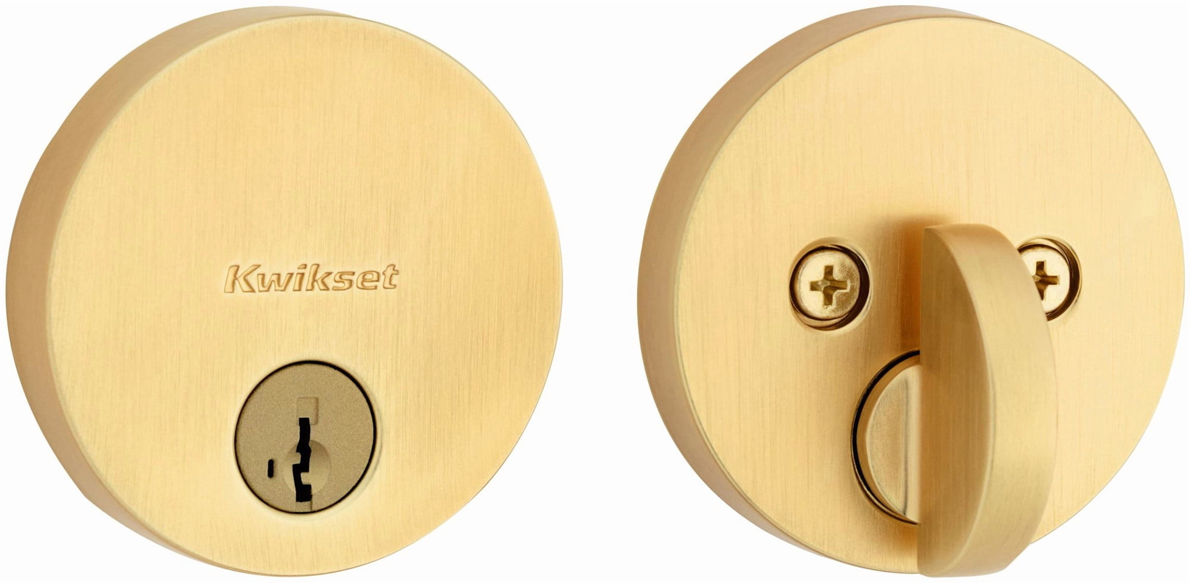 Kwikset 258RDT-4S.STRKP Uptown Low Profile Single Cylinder Deadbolt ...