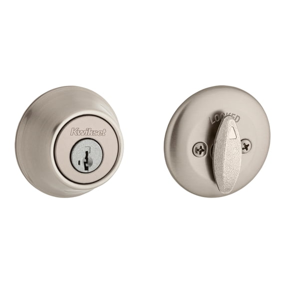Kwikset, Deadbolt, 600 Series Single Cylinder, Satin Nickel - Walmart.com