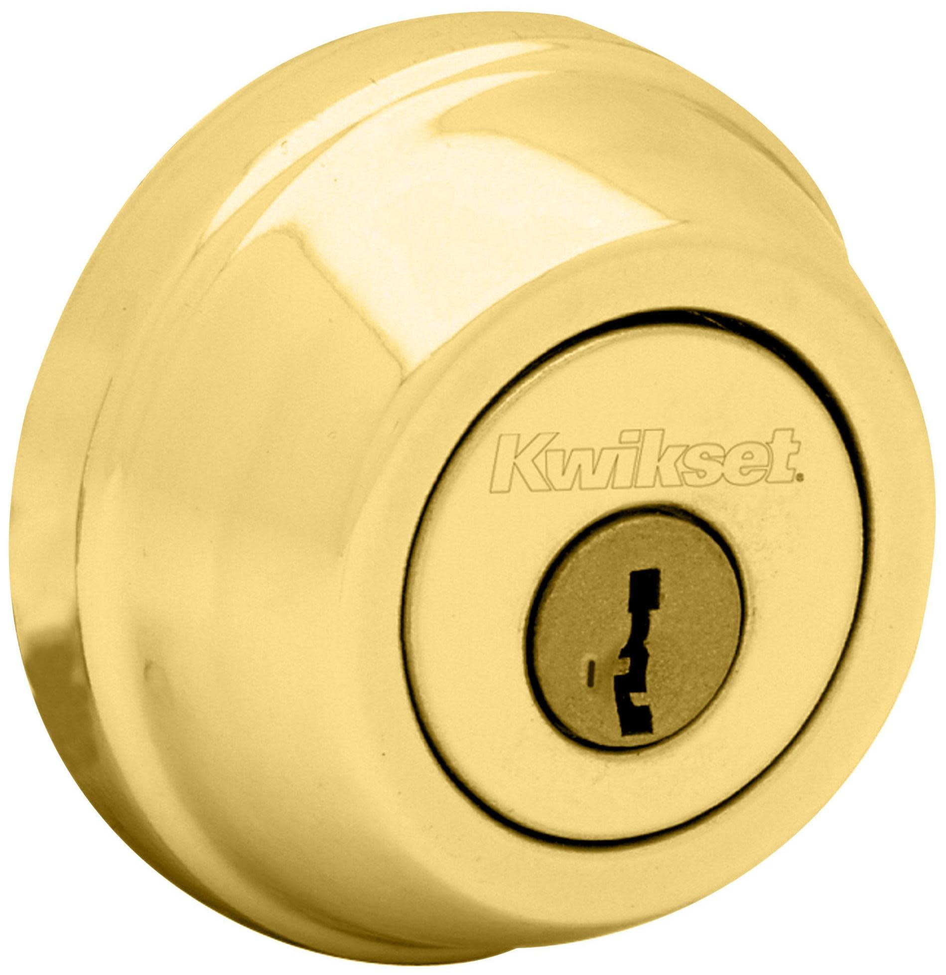 Kwikset 780-S.Strkp 780 Single Cylinder Keyed Entry Deadbolt - Brass ...