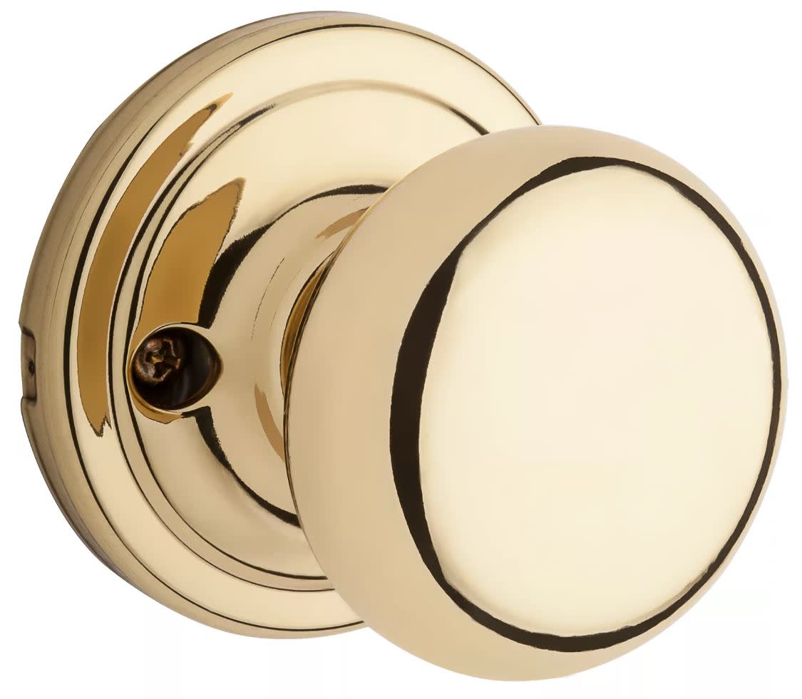 Kwikset 788H Hancock Reversible Non-Turning One-Sided Dummy Door Knob - Brass - Walmart.com