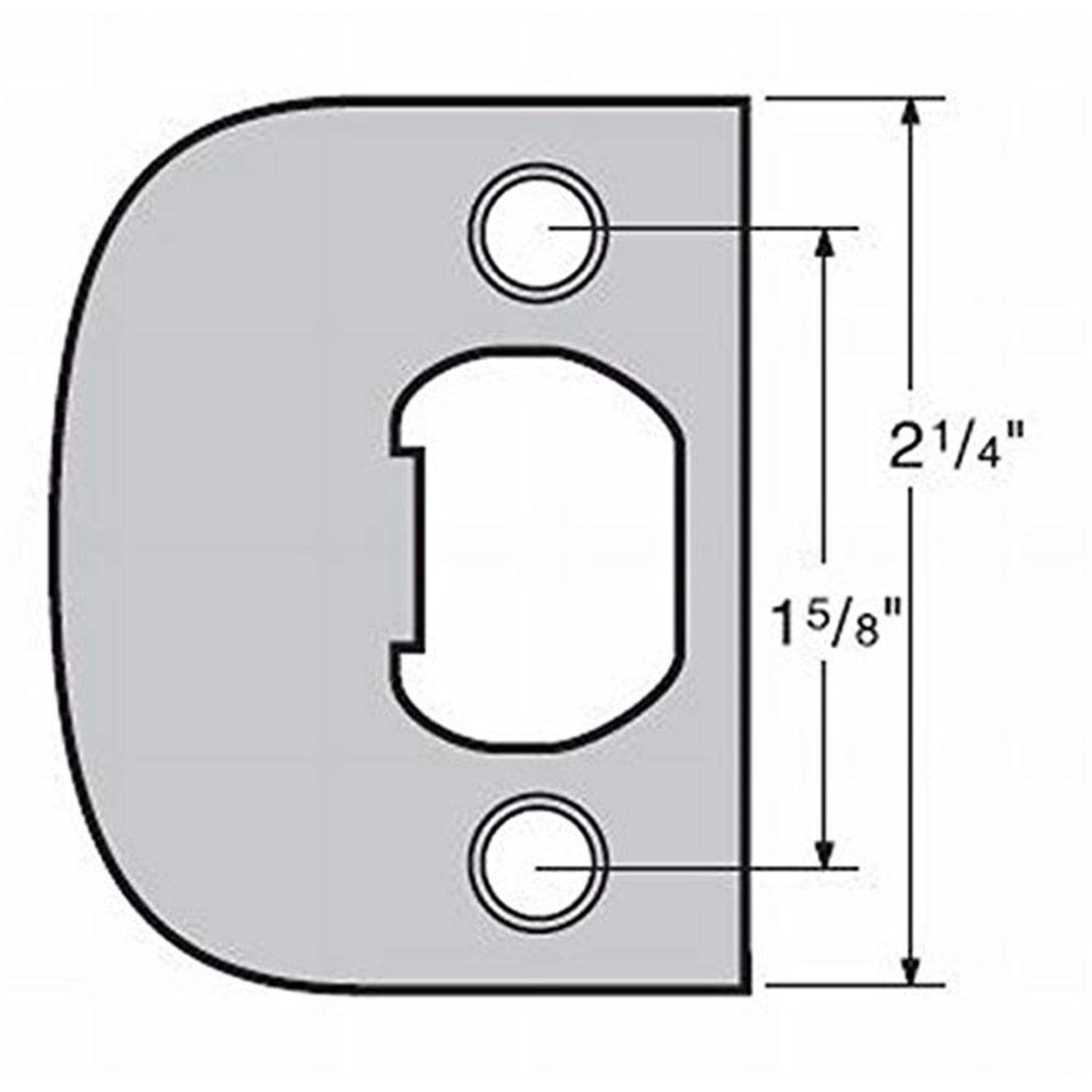 Kwikset 83030-26D UL Square Corner Full Lip Strike Satin Chrome Finish ...