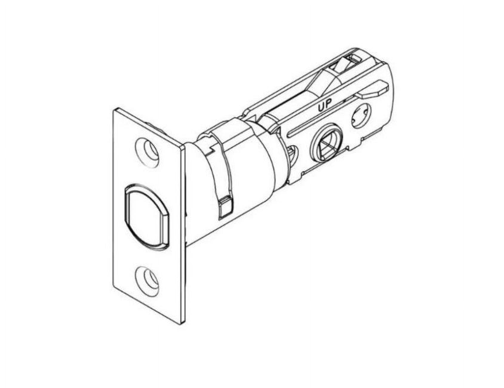 Kwikset 83370 Adjustable Backset Square Corner Deadbolt Latch - Black ...