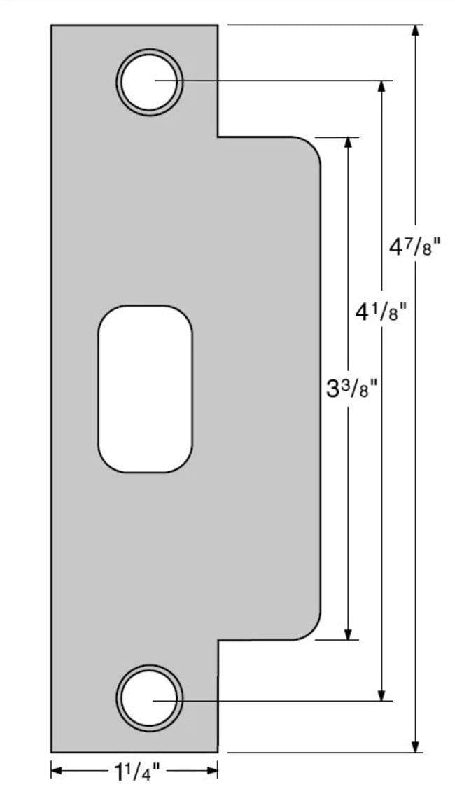 Kwikset 83846 4-7/8 X 1-1/4" Asa-1 Full Lip Strike Plate - Bronze ...
