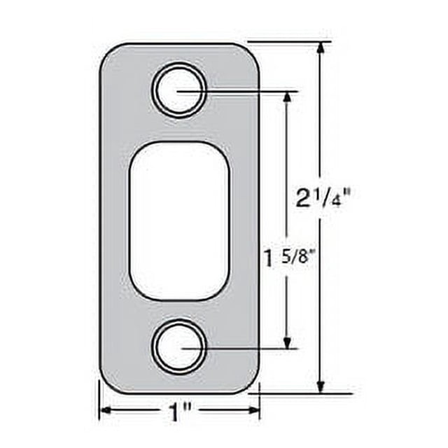 Kwikset 85063 Deadbolt 1" X 2-1/4" Round Corner Strike - Nickel ...