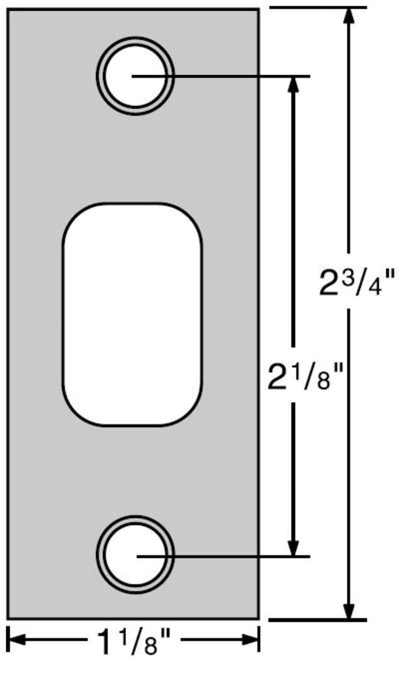 Kwikset 85278-15 1-1/8" x 2-3/4" Square Corner Deadbolt Strike Satin ...