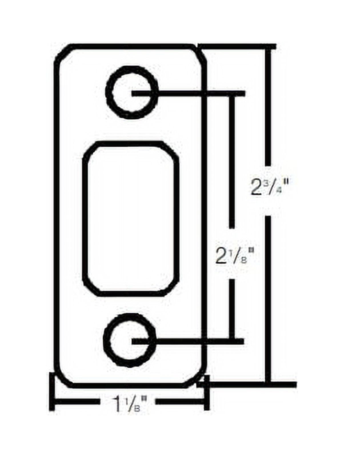 Kwikset 85279-15 1-1/8" x 2-3/4" Radius Corner Deadbolt Strike Satin ...
