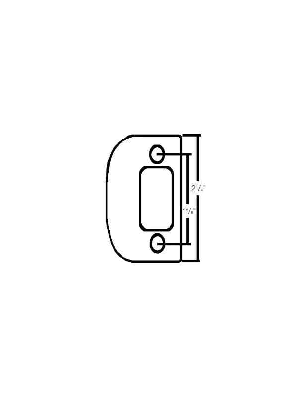 Kwikset 85303 2-1/4" Full Lip Round Corner Deadbolt Strike Plate ...