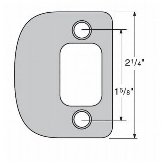 Kwikset 85303-3 Radius Corner Deadbolt Full Lip Strike Bright Brass ...