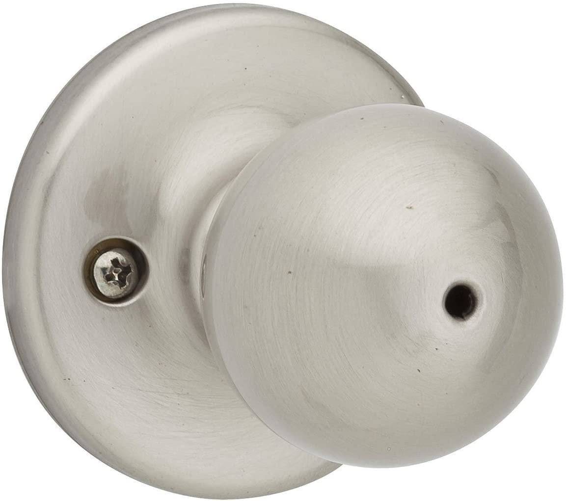 Kwikset Polo Bed & Bath Knob Classic - Privacy, Satin Nickel - Walmart.com