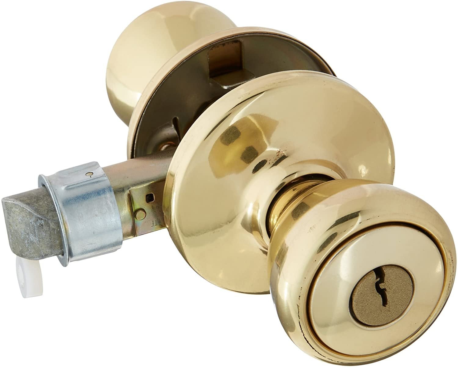 Kwikset, Mobile Home Entry Lockset, 94002-825, Polished Brass Deadbolt ...