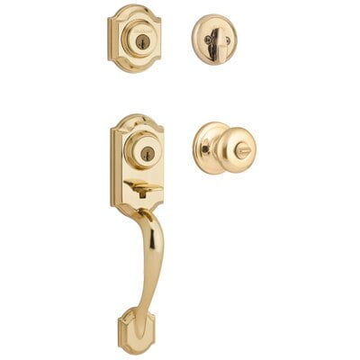 Kwikset 95530-017 Polished Brass Montara Two-Point Locking Single ...