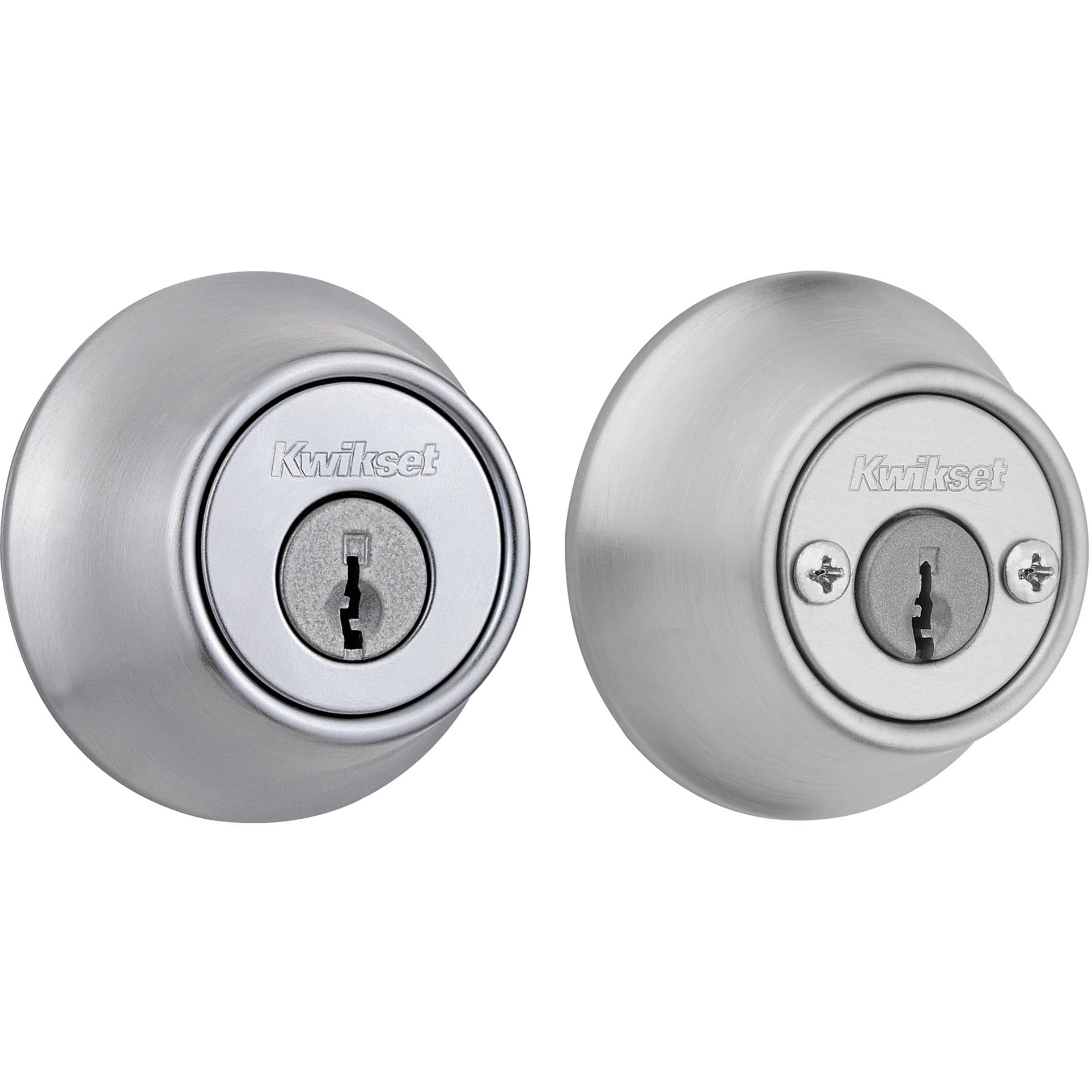 Kwikset 96650-495 Satin Chrome 1" Throwbolt Double Cylinder Deadbolt ...