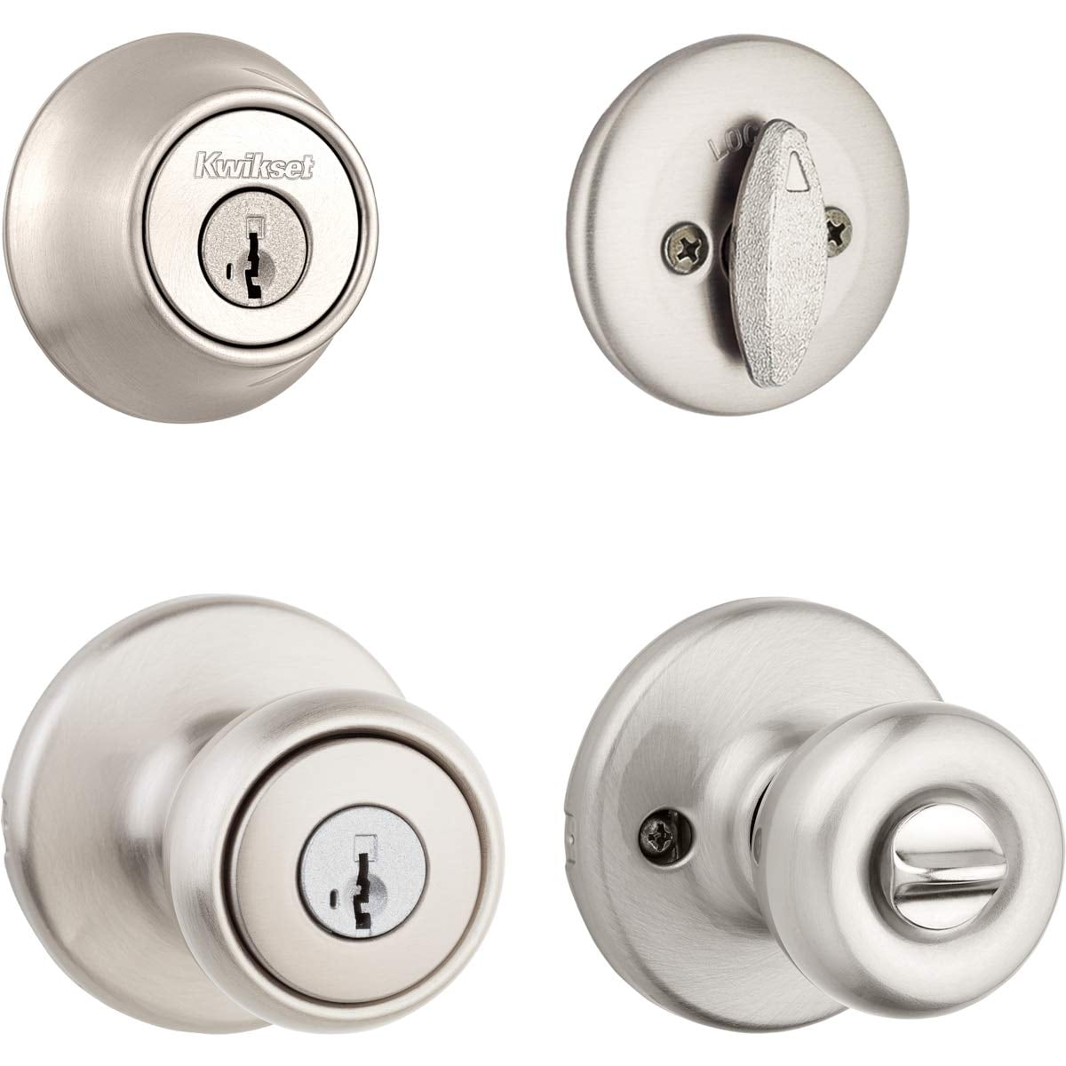Kwikset 96900-381 690T 15 SMT BBPKG Satin Nickel Tylo Entry Combo Set ...