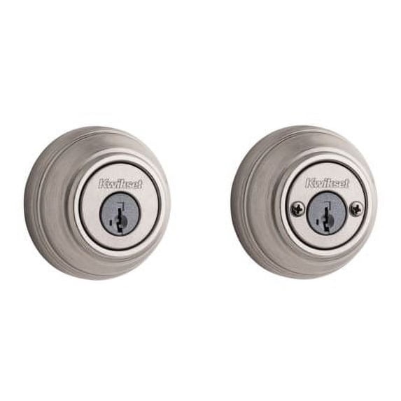 Kwikset 985 Deadbolt Keyed Both Sides, SmartKey Security, Satin Nickel ...