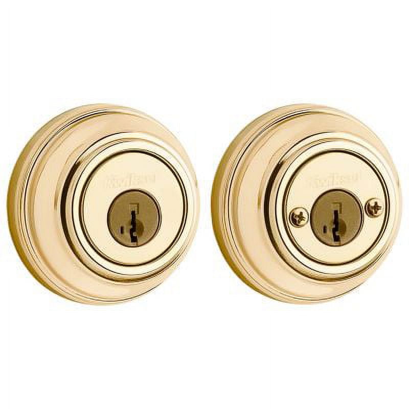 Kwikset 985 Double Cylinder Deadbolt in Polished Brass - Walmart.com