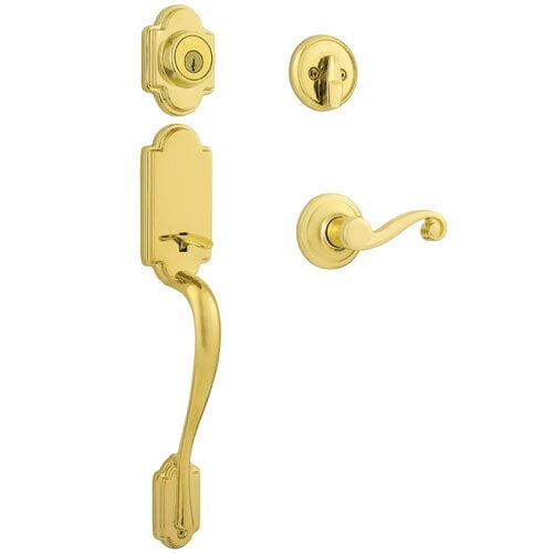 Kwikset Arlington Sgl Cyl Handleset with Lido Lever in Lifetime PB ...
