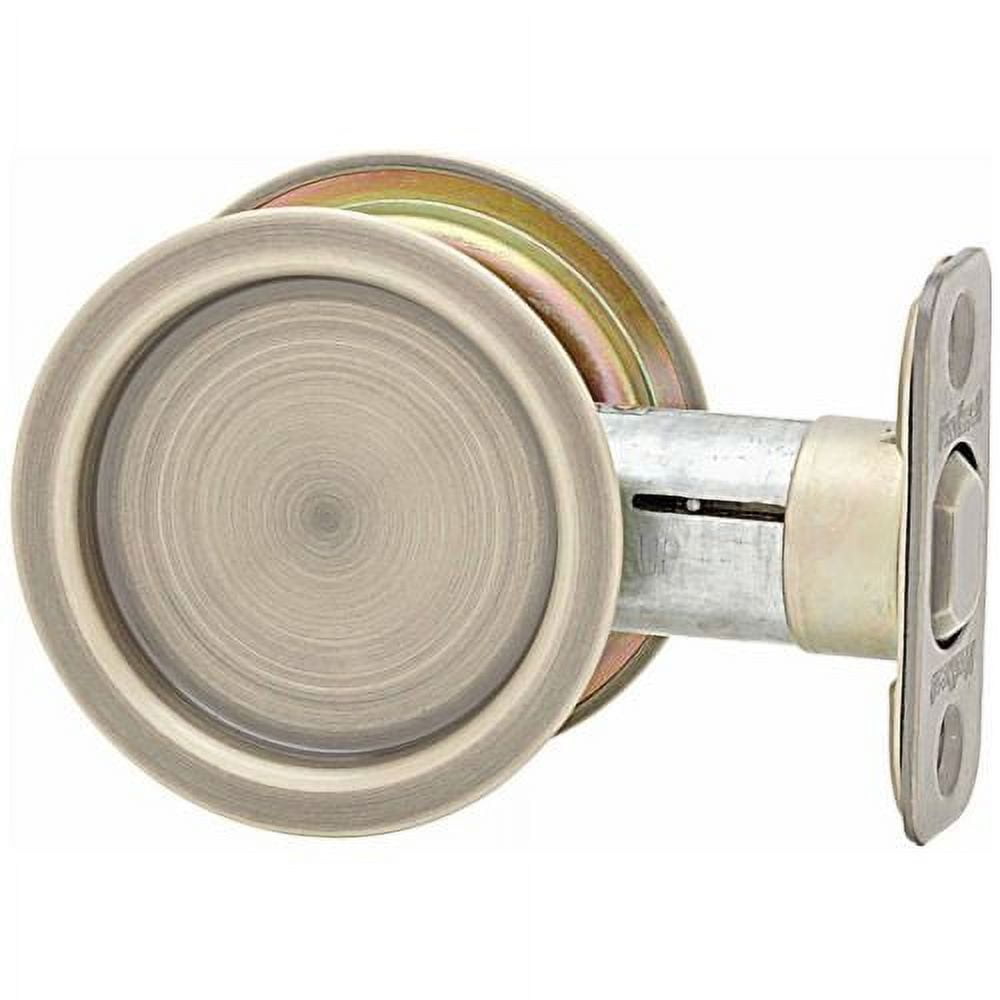 Kwikset Round Pocket Door Lock Pocket in Antique Nickel - Walmart.com