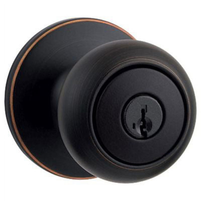 Kwikset Cove Keyed Entry Knob featuring SmartKey®, Venetian Bronze ...