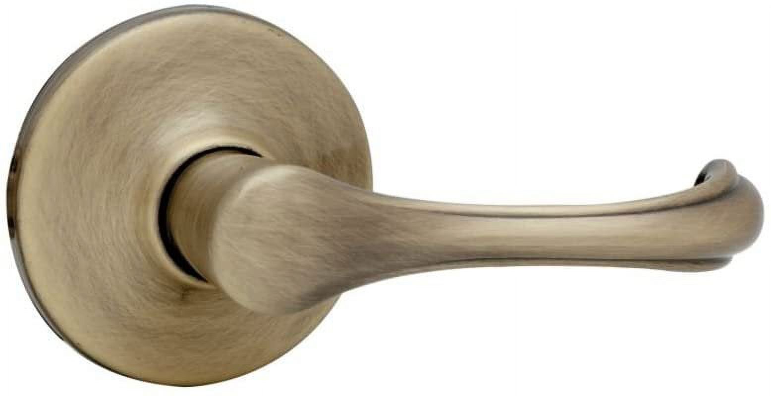 Kwikset Dorian Hall and Closet Lever - Antique Brass - Gold - Walmart.com