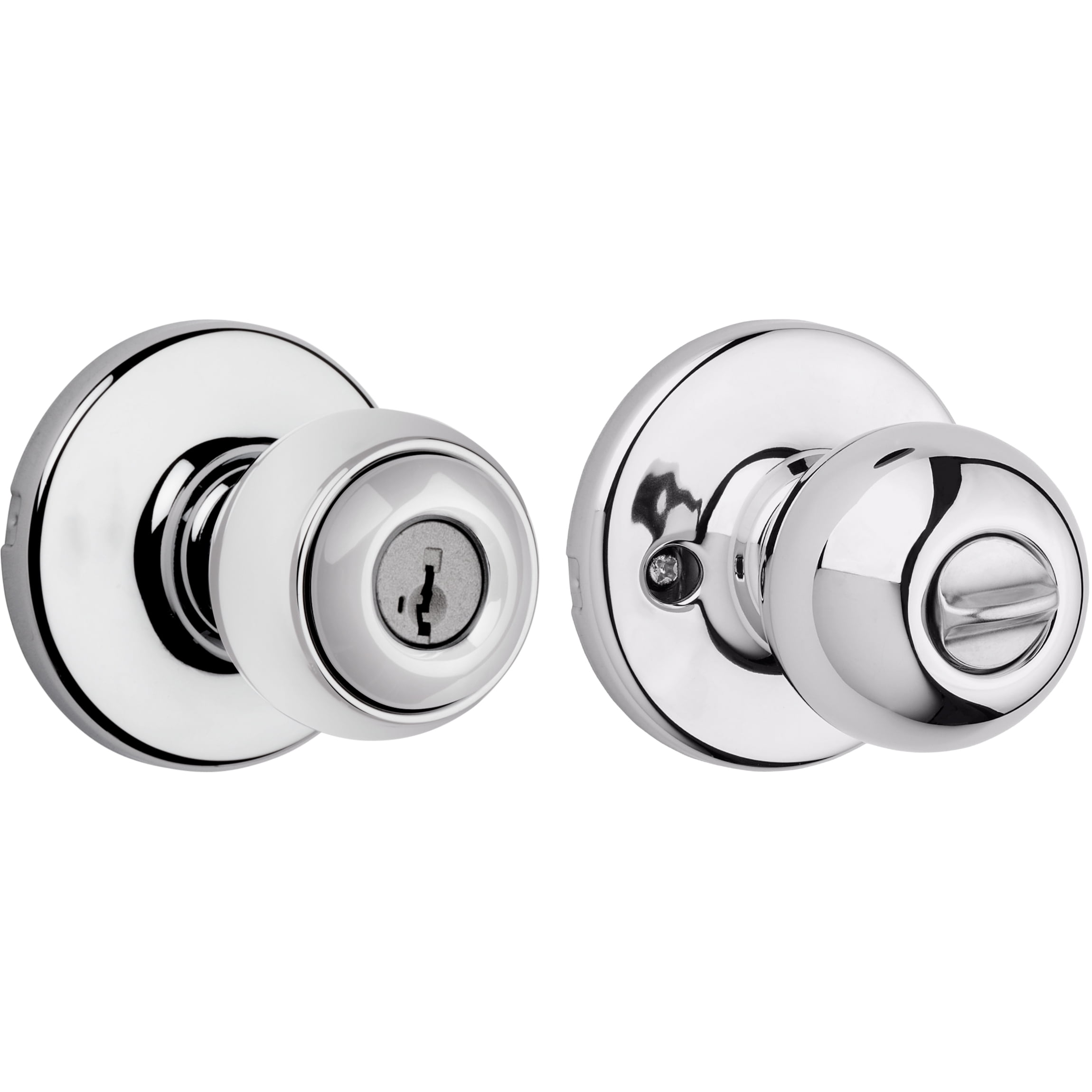 Kwikset Polo Keyed Entry Doorknob with Smartkey Polished Chrome ...