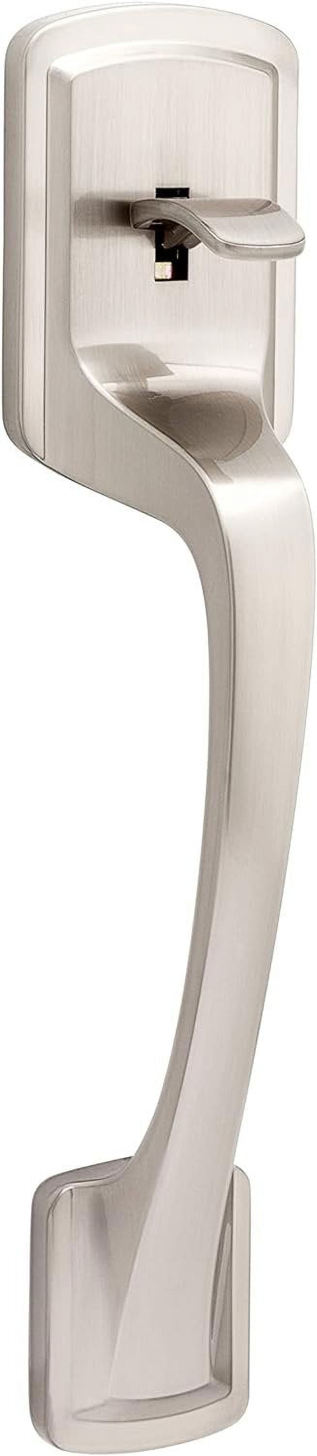 Kwikset Prague Handle Only w/Pismo Knob in Satin Nickel with Microban ...