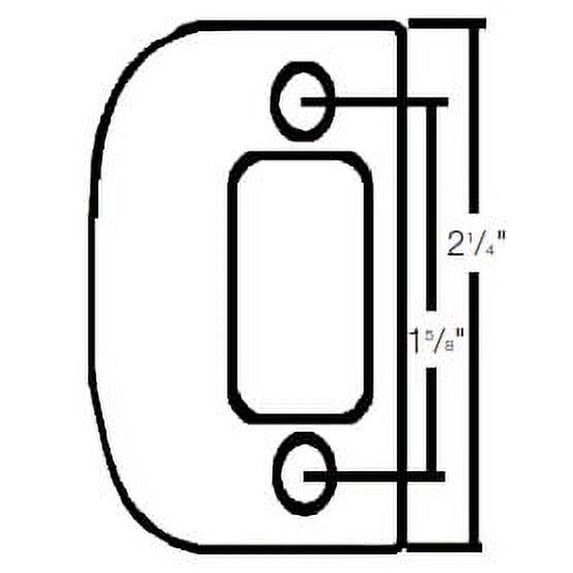 Kwikset Radius Corner Deadbolt Full Lip Strike 85303-514 - Walmart.com