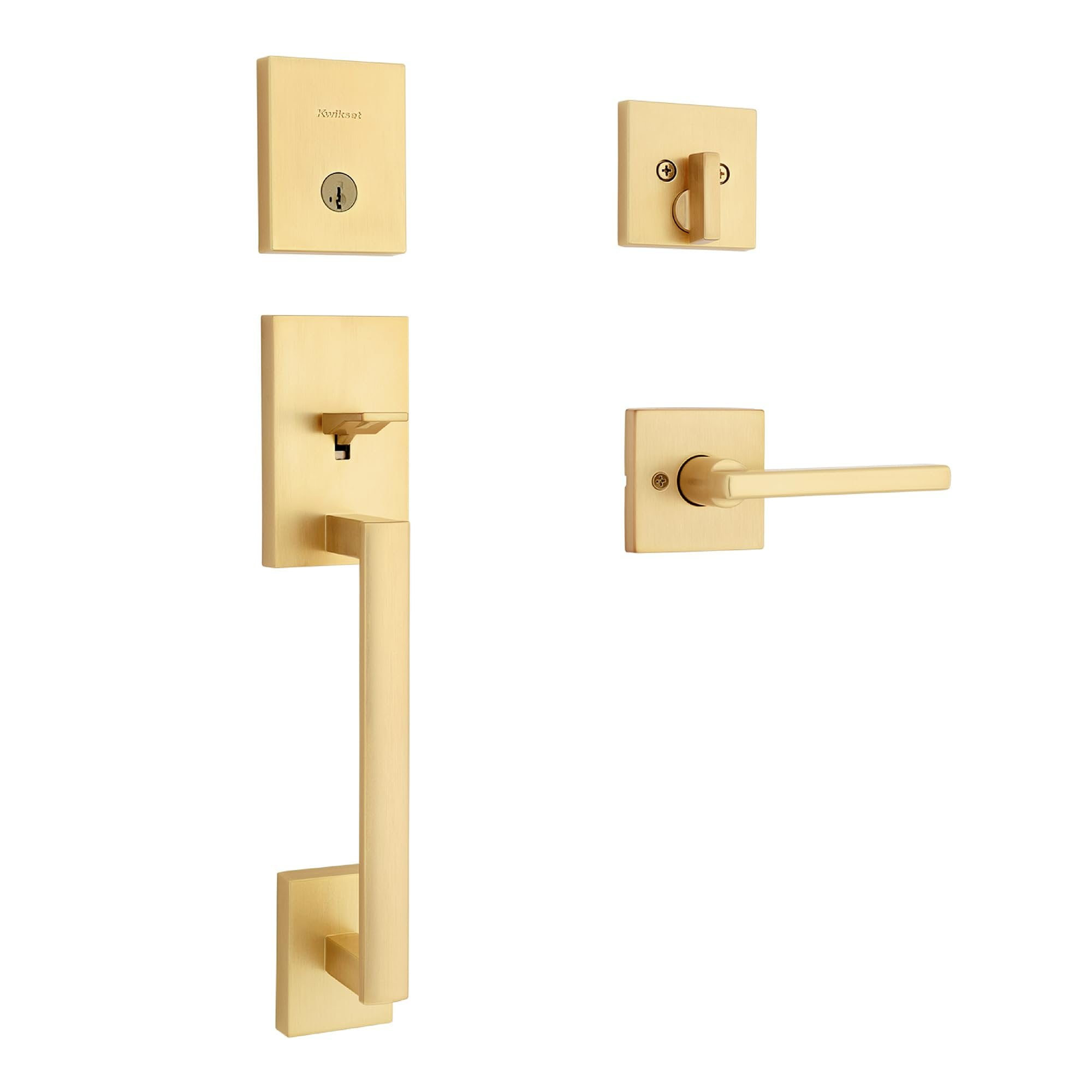 Kwikset San Clemente Front Door Lock Handle and Deadbolt Set, Entry ...
