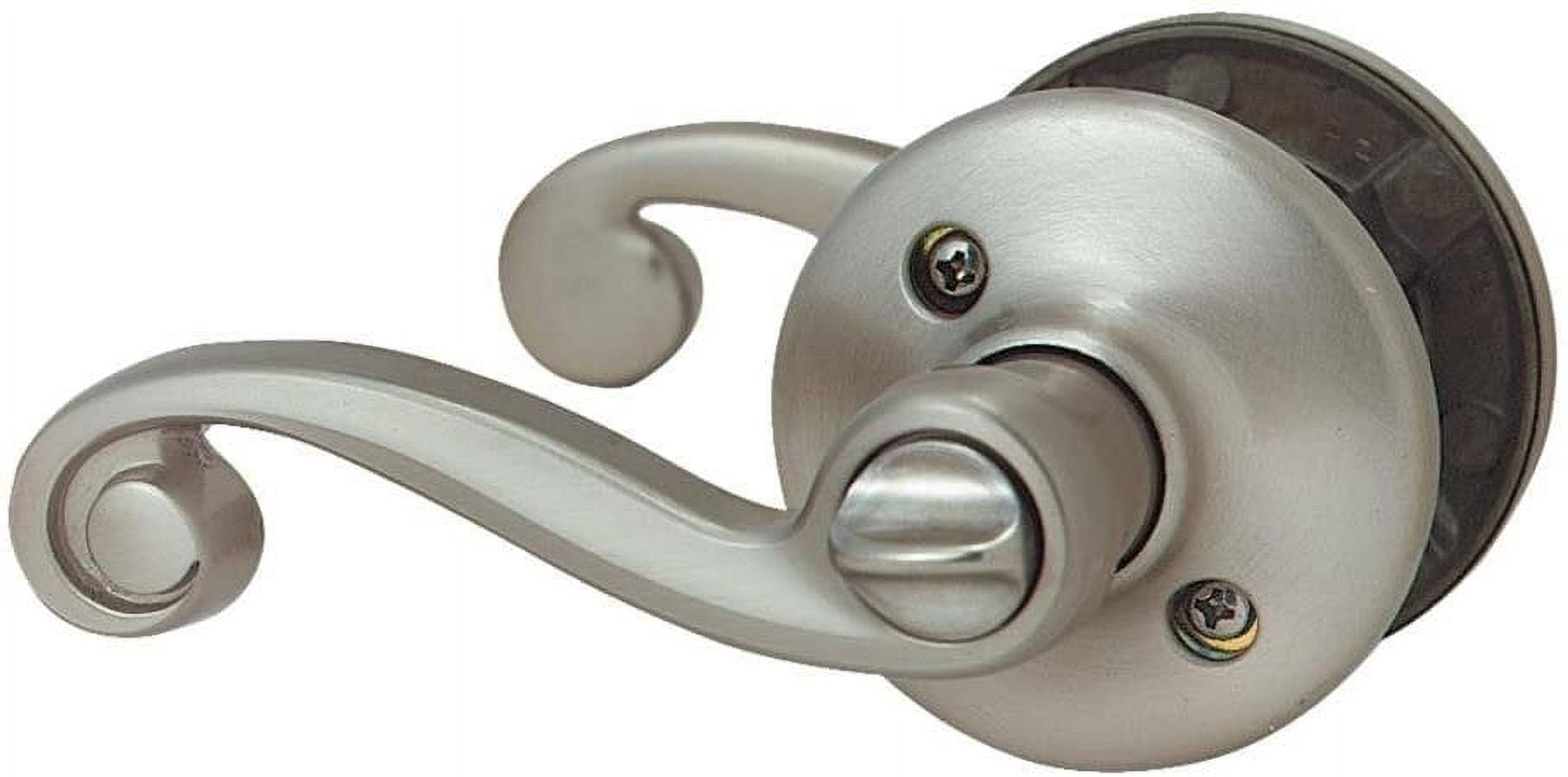 Kwikset Signature Series 97300-821 Satin Nickel Lido Bed & Bath Privacy ...