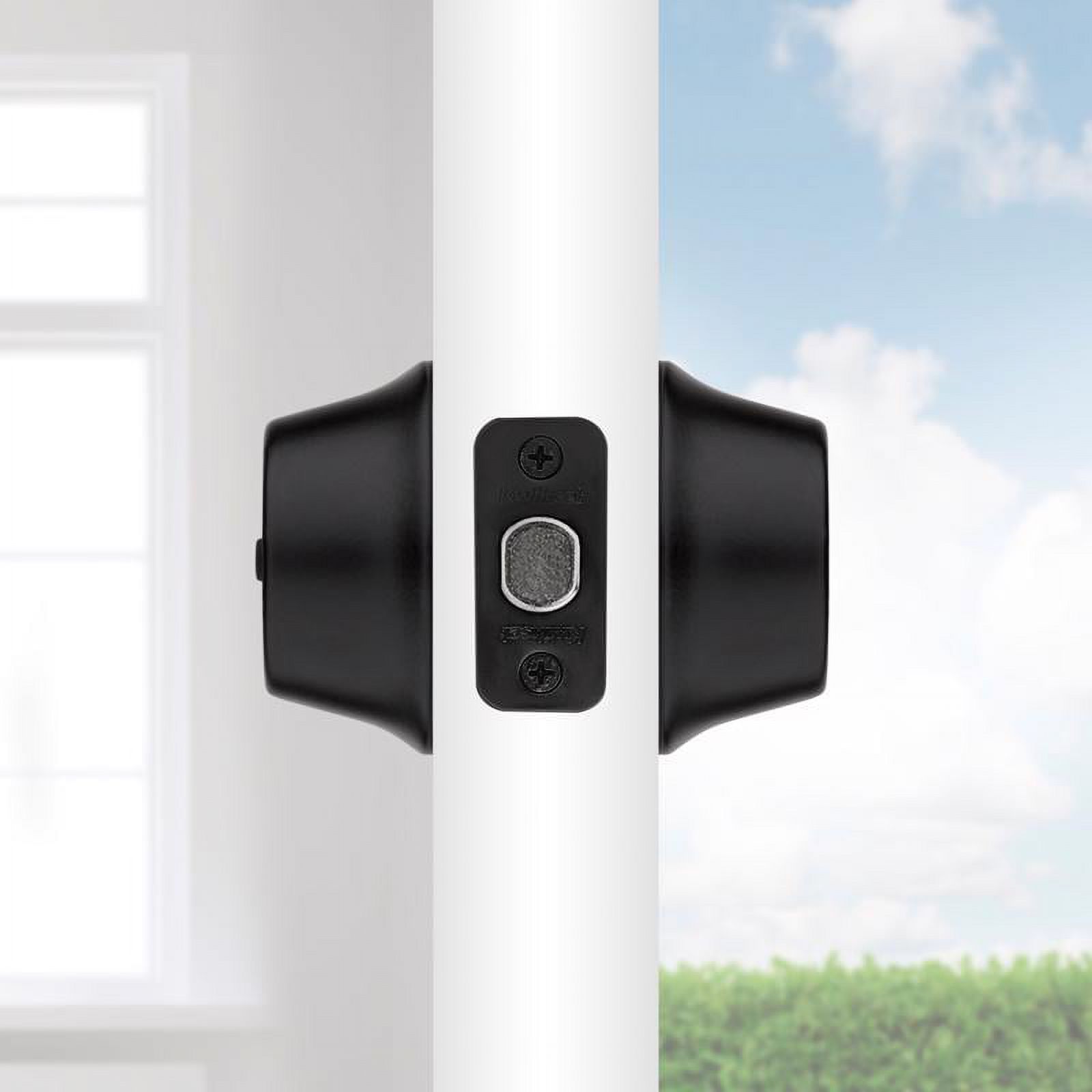 Kwikset SmartKey Security Matte Black Metal Double Cylinder Deadbolt ...