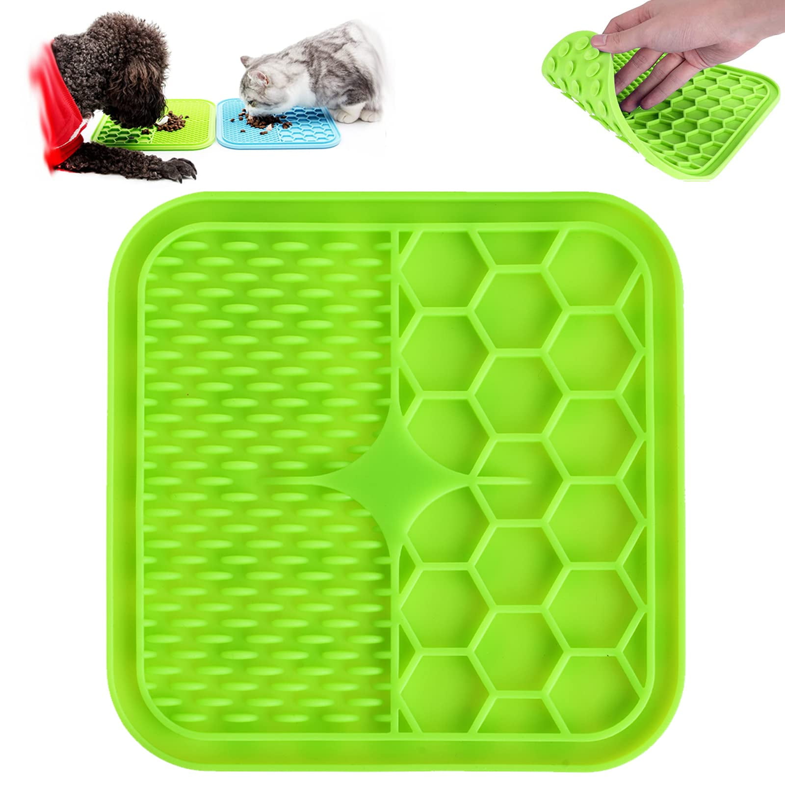 Kwispel Lick Mat for Dogs, Dog Lick Mat with Suction Cups for Anxiety, Peanut Butter Dog Licking ...