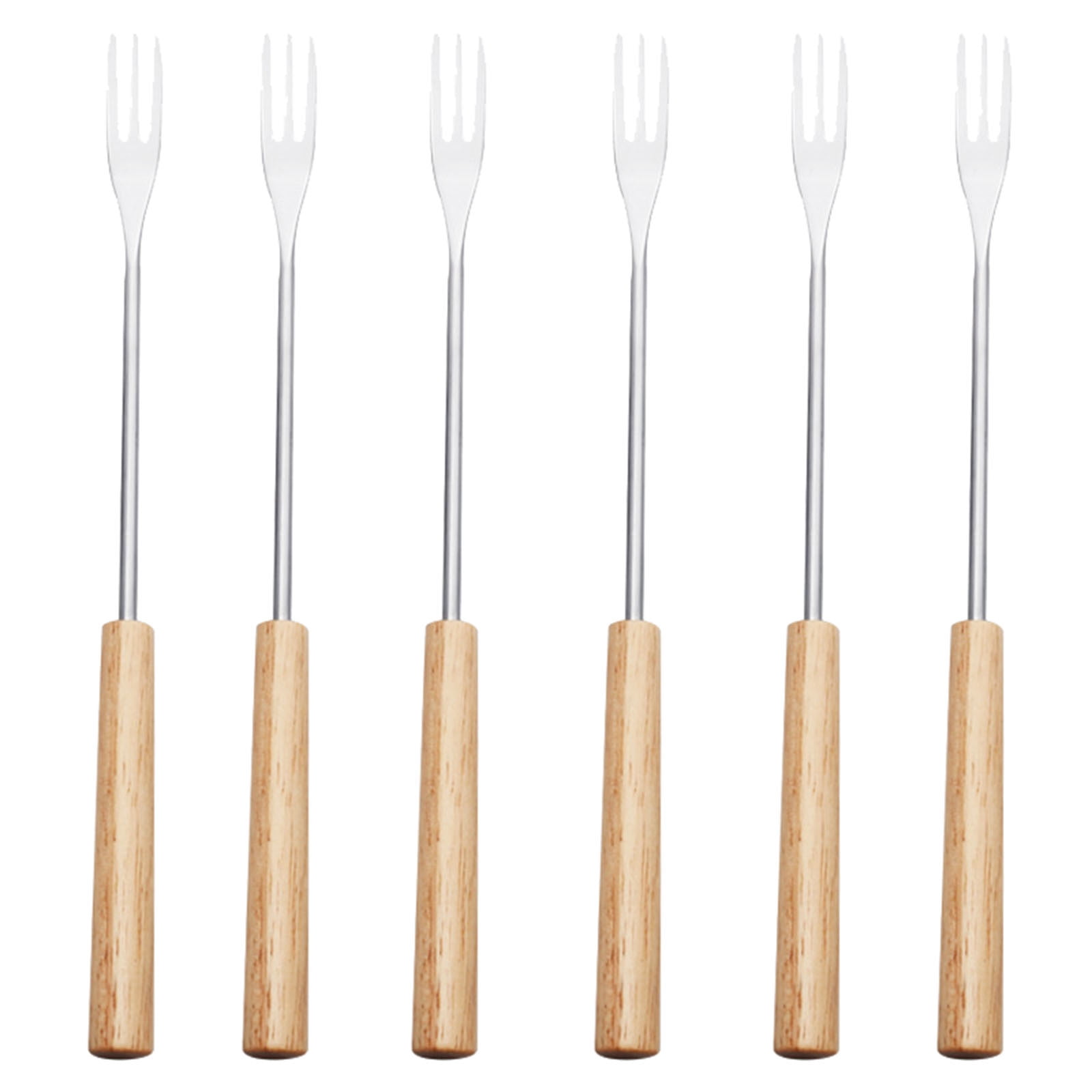 Kwlinmg Bakeware Glass Stainless Steel Chocolate Hot Pot Fork Six Piece ...