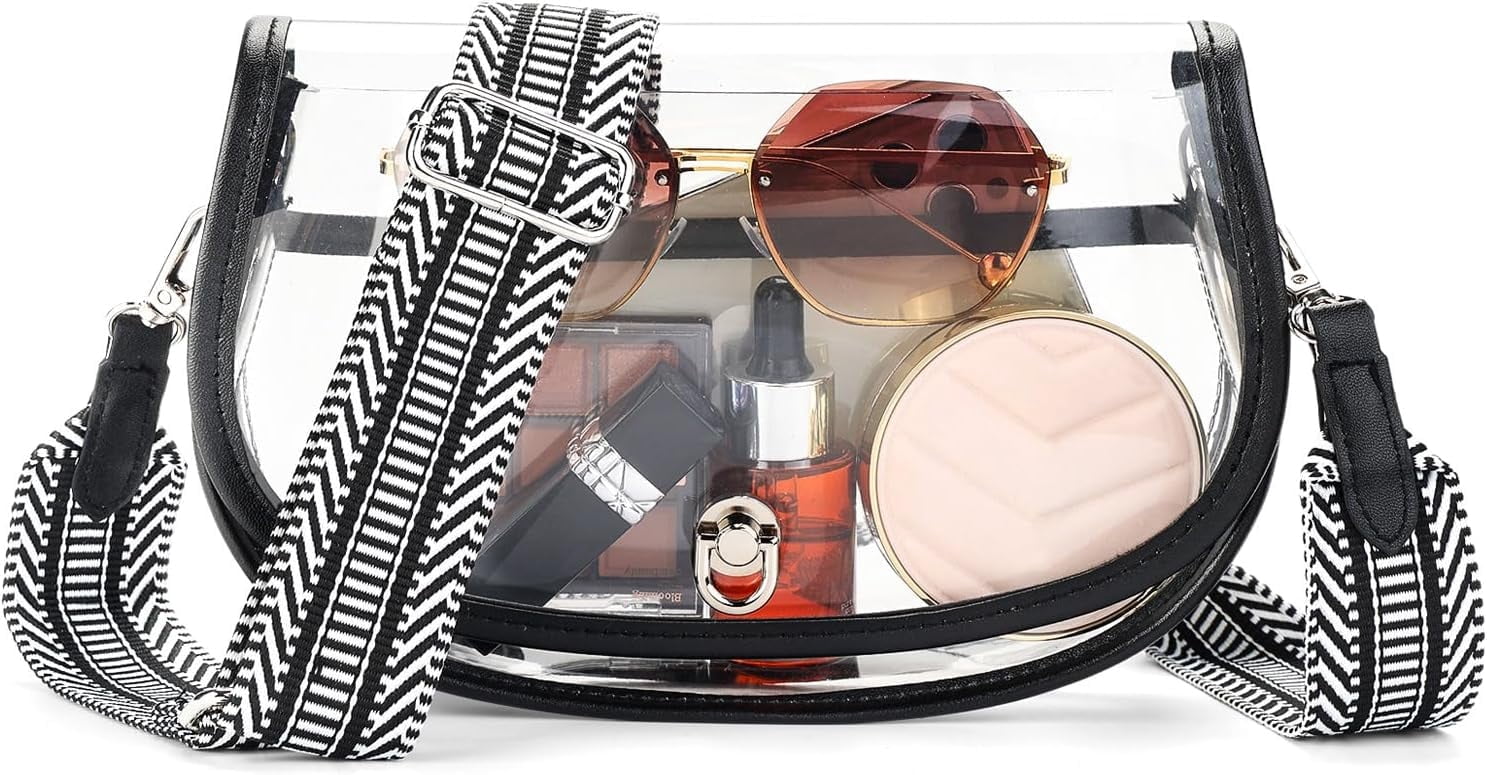 Kwuty Clear Crossbody Bag Stadium Approved for Women，clear Bags for ...