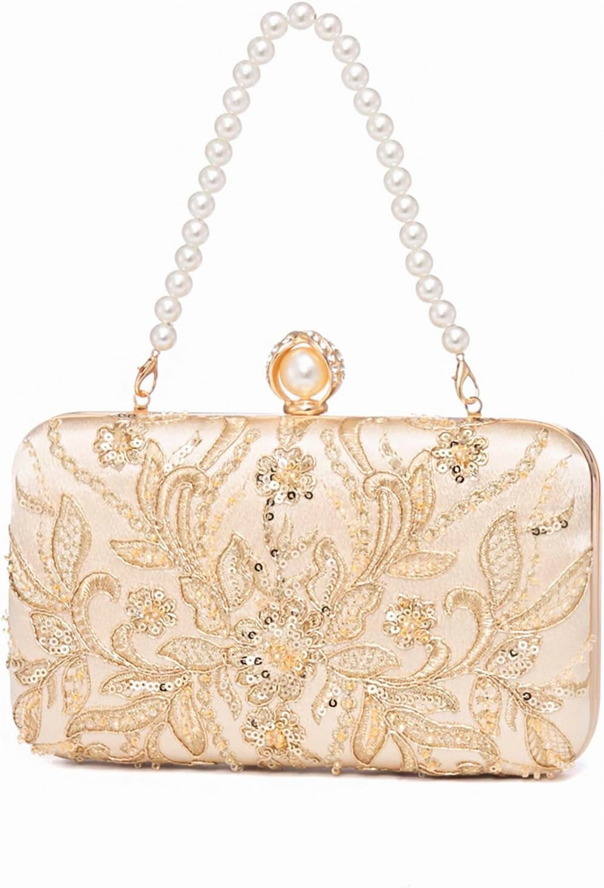 Kwuty Clutch Purses for Women Evening Bag Sequins Beaded Party Handbag ...