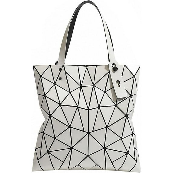 Kwuty Geometric Lattice Top-handle Handbag for Women Matte Tote Purse ...