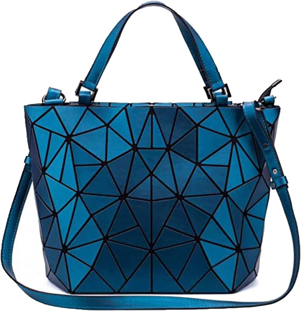 Kwuty Geometric Lattice Top-handle Handbag for Women Matte Tote Purse ...