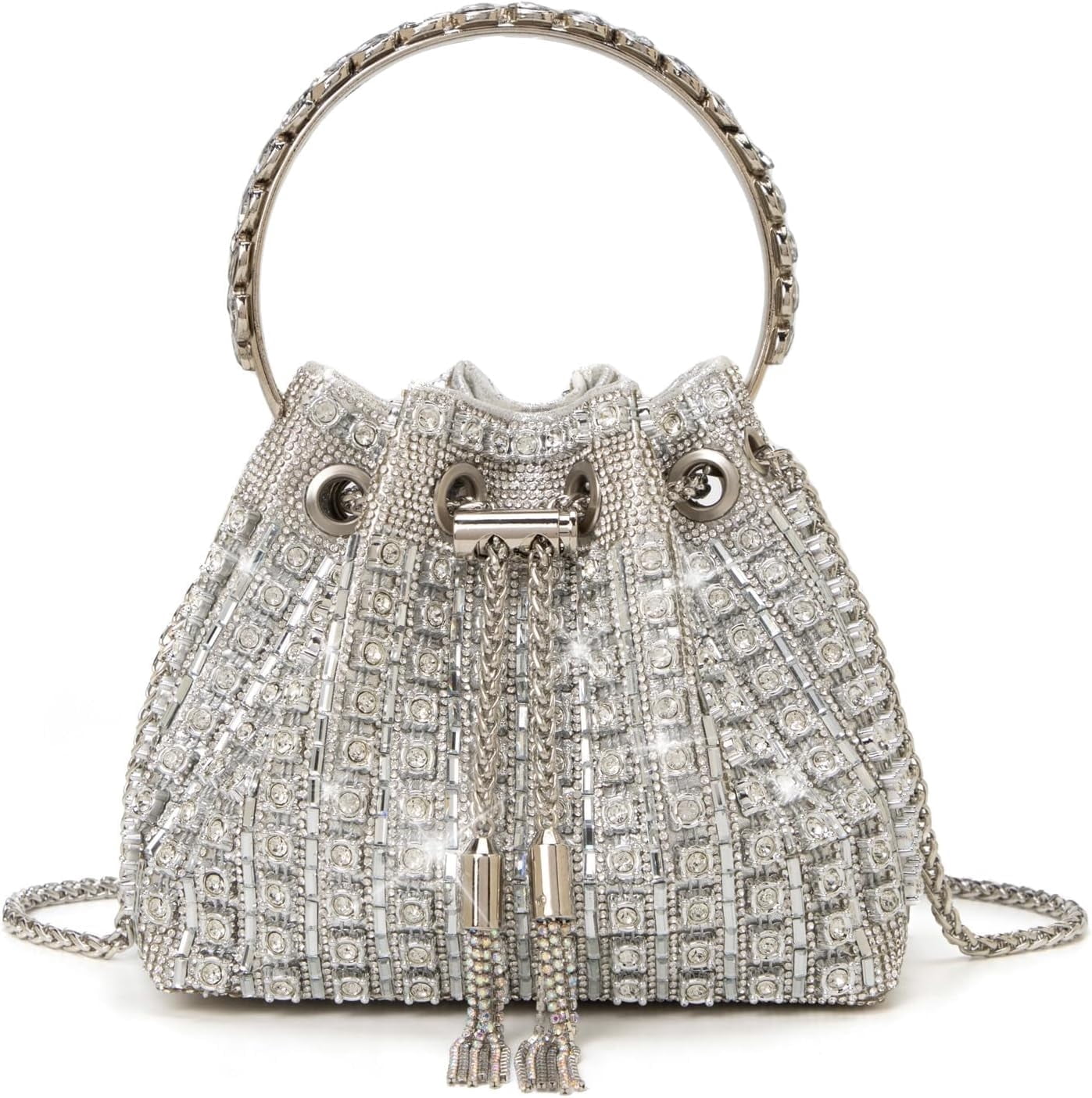 Kwuty Sparkly Diamond Evening Bag Clutch Purses for Women Rhinestone ...